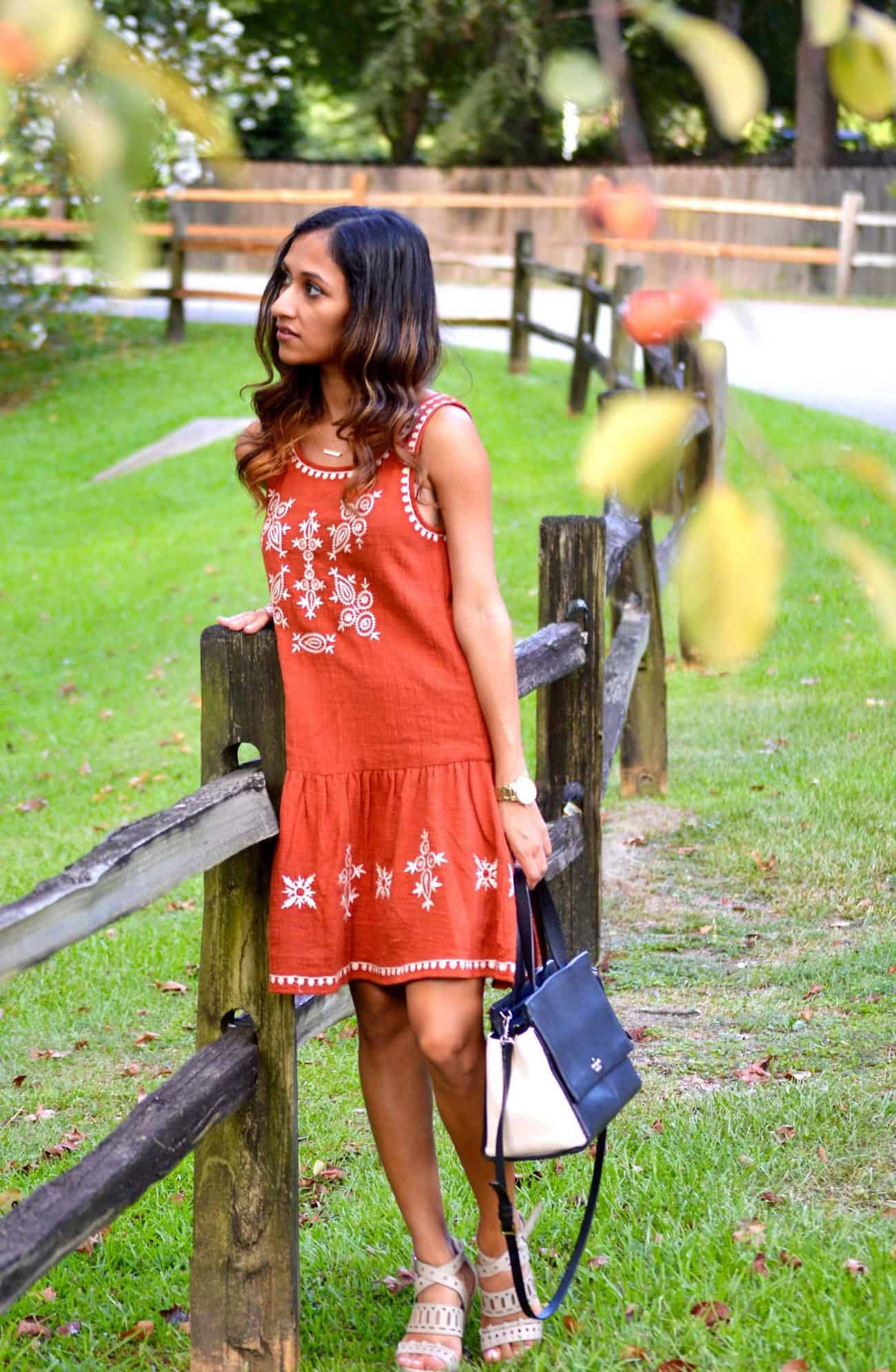 Burnt Orange Fall Dress - An Unblurred Lady