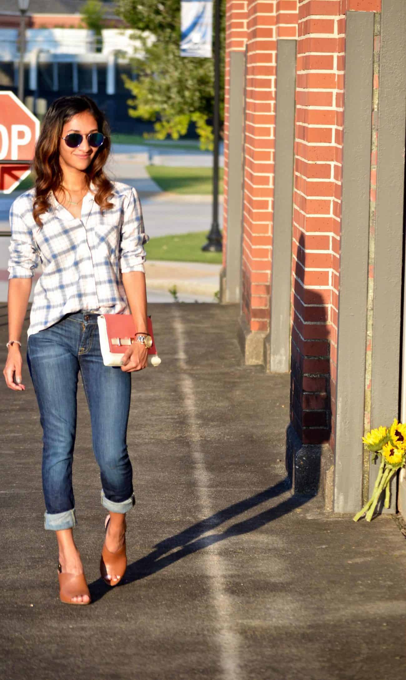 Light Plaid and Denim - An Unblurred Lady