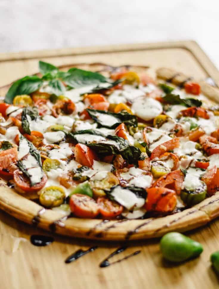 Bruschetta Pizza With Balsamic Reduction Recipe - An Unblurred Lady