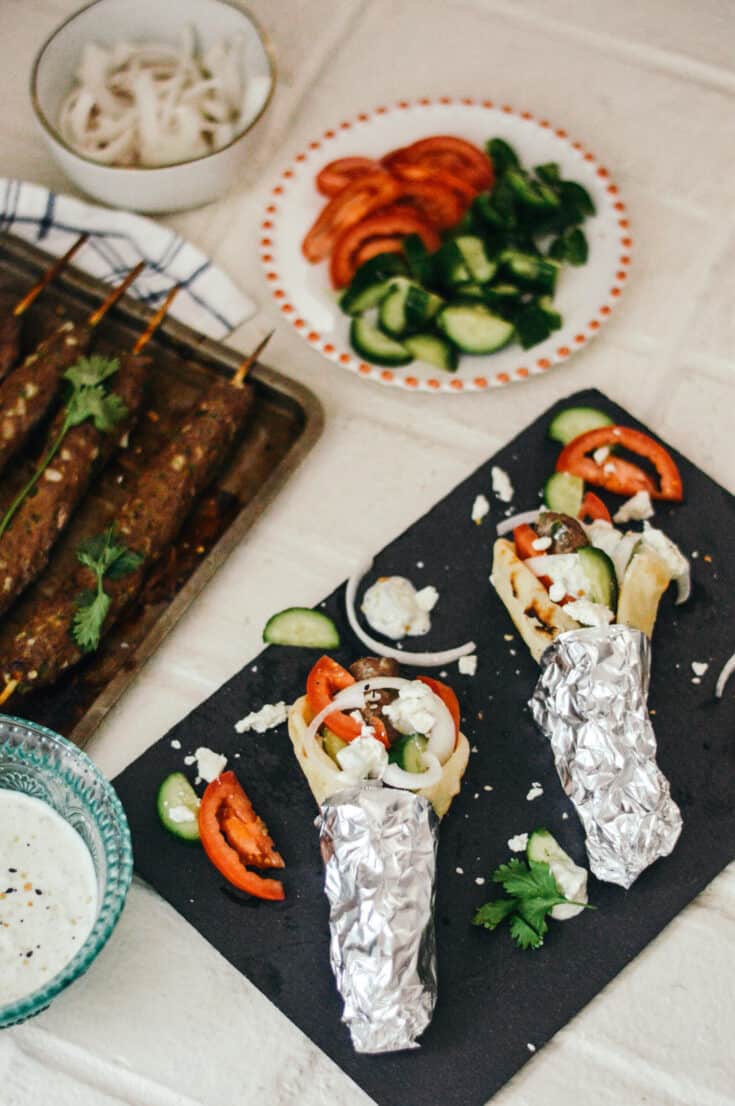 Greek Turkey Gyro Recipe with Tzatziki - An Unblurred Lady