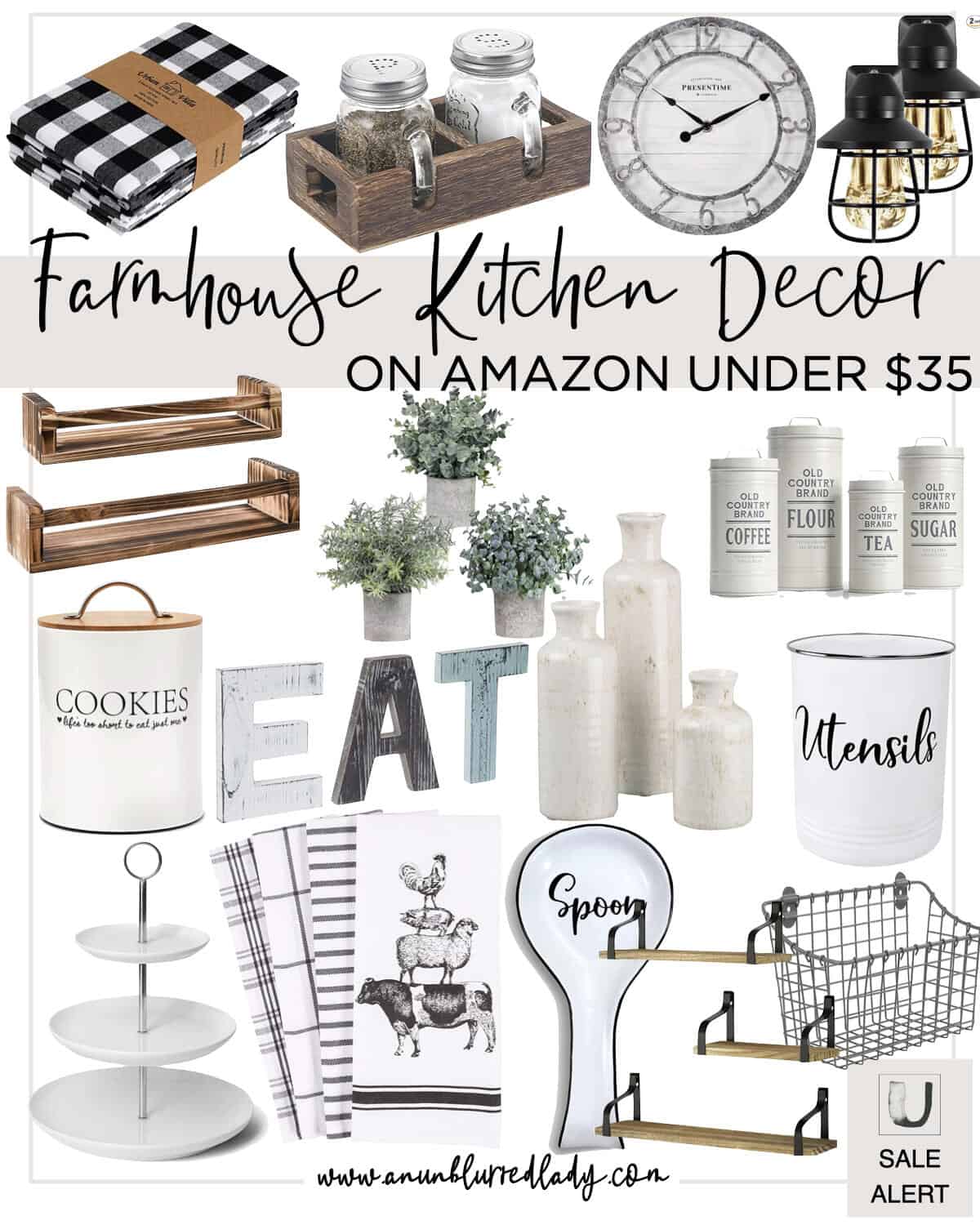 Farmhouse Kitchen Decor from Amazon - An Unblurred Lady
