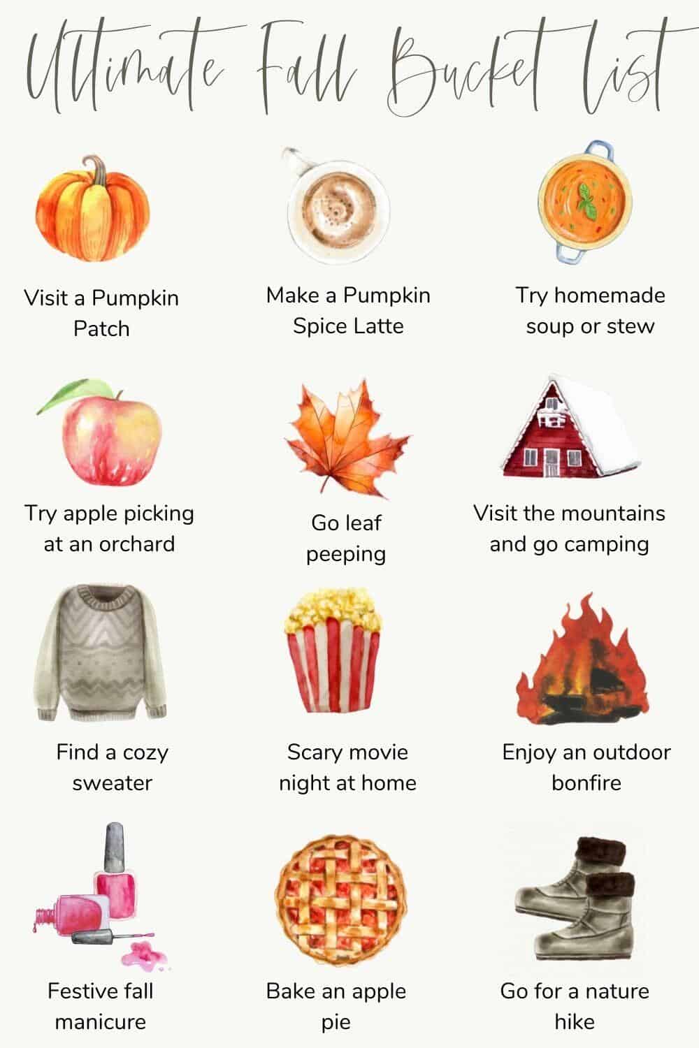 The Ultimate Fall 2020 Bucket List - An Unblurred Lady